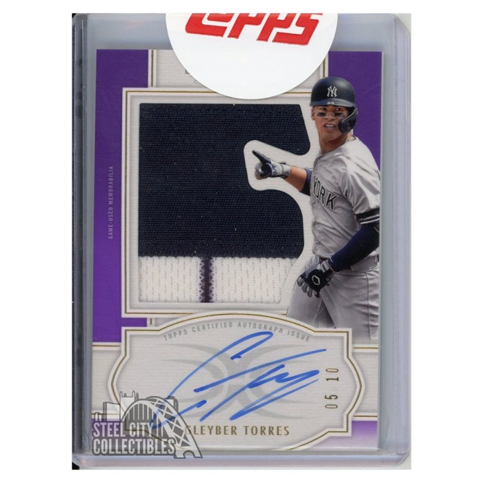 Gleyber Torres 2020 Topps Definitive Purple Autograph Patch Card #ARC ...