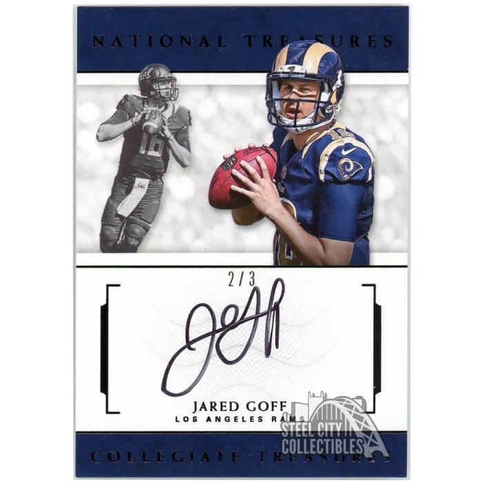 Jared Goff 2016 Panini National Treasures Collegiate Treasures Rookie ...