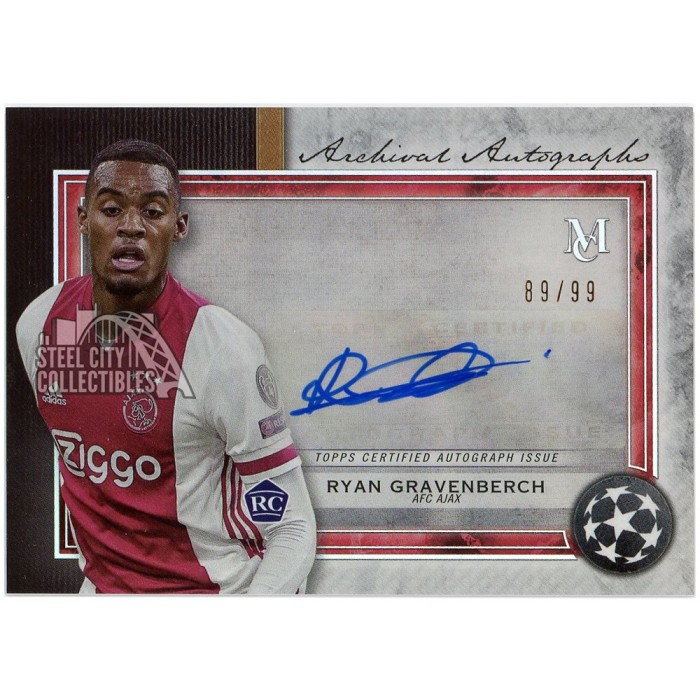 Ryan Gravenberch 2020-21 Topps Museum Archival Rookie Autograph Card # ...
