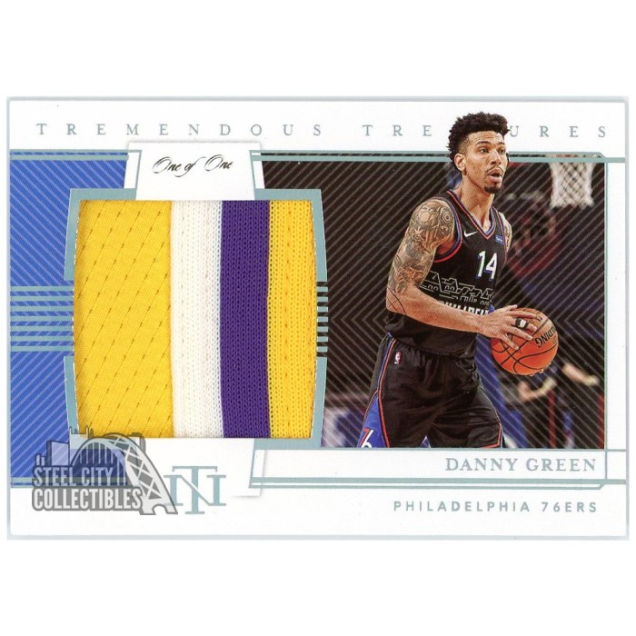 Danny Green 2020-21 Panini National Treasures Tremendous Treasures Game ...