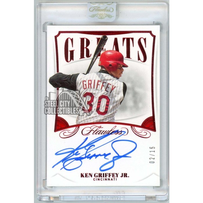 Ken Griffey Jr 2020 Panini Flawless Greats Ruby Autograph Card #GA-KG 2 ...