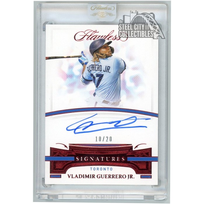 Vladimir Guerrero Jr. 2021 Panini Flawless Signatures Ruby FS-VJ 10/20 ...