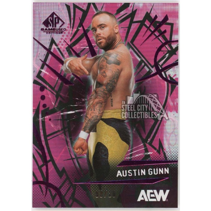 Austin Gunn 2025 Upper Deck AEW SP Game Used Magenta Card #31 8/10 ...