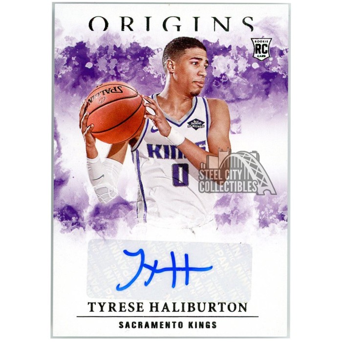 Tyrese Haliburton 2020-21 Panini Origins Autograph Rookie Card #RA-HAL ...