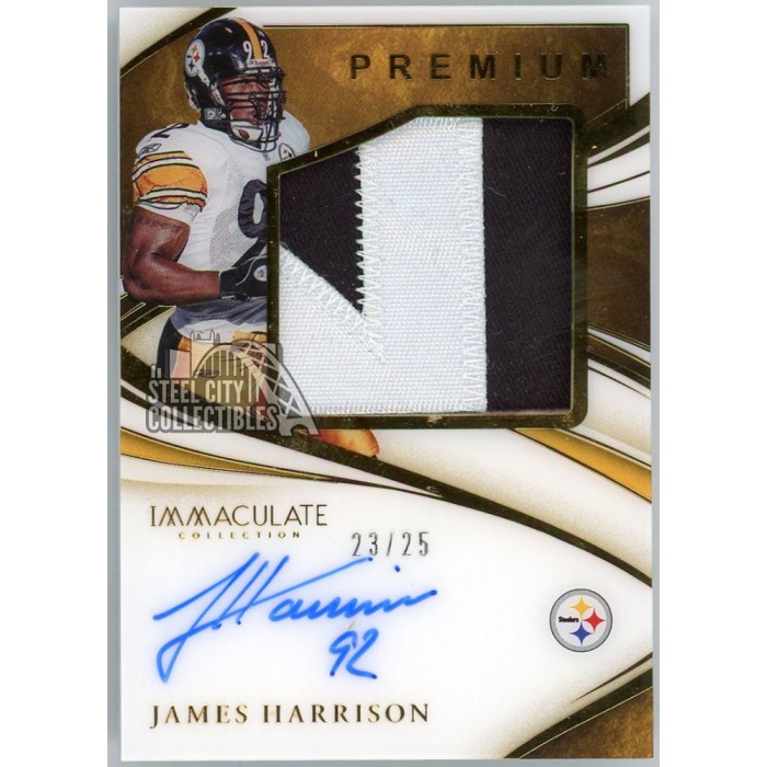 James Harrison 2020 Panini Immaculate Premium Patch Autograph Card #PPA ...