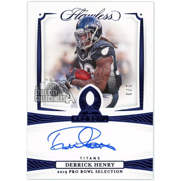 Derrick Henry 2020 Panini Flawless Sapphire Pro Bowl Ink Autograph Card ...