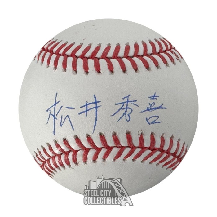Hideki Matsui Kanji Autographed Official MLB Baseball - BAS | Steel ...