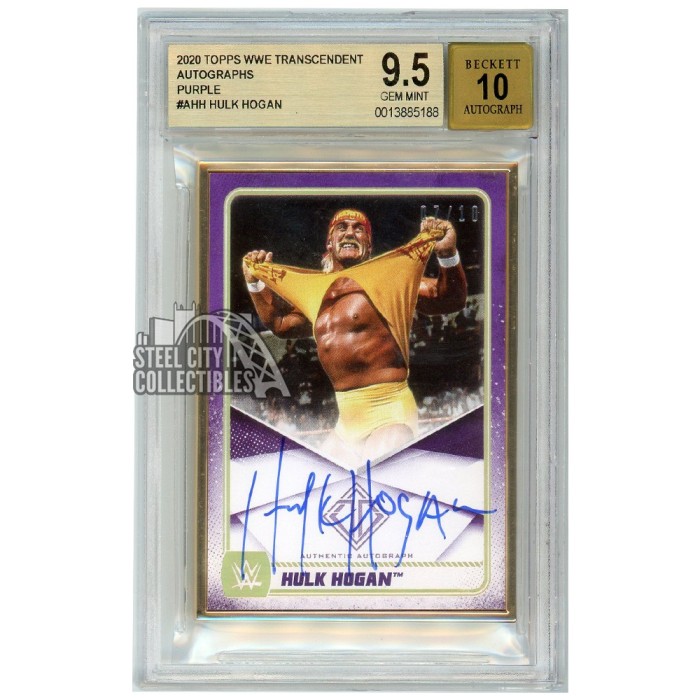 Hulk Hogan 2020 Topps Transcendent WWE Purple Autograph Card #A-HH 07/ ...