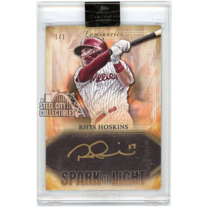 Rhys Hoskins 2020 Topps Luminaries Spark of Light Gold Ink Autograph ...