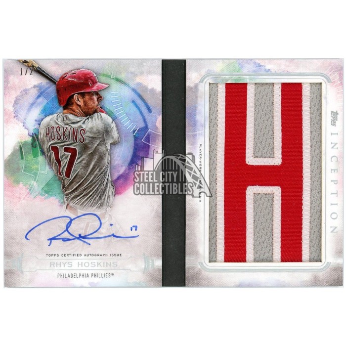 Rhys Hoskins 2019 Topps Inception Letter Patch Autograph Booklet #IALP ...