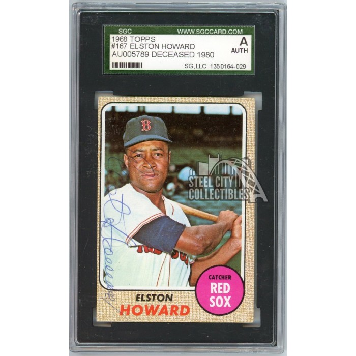 Elston Howard 1968 Topps Baseball Autograph Card #167 SGC Authentic ...