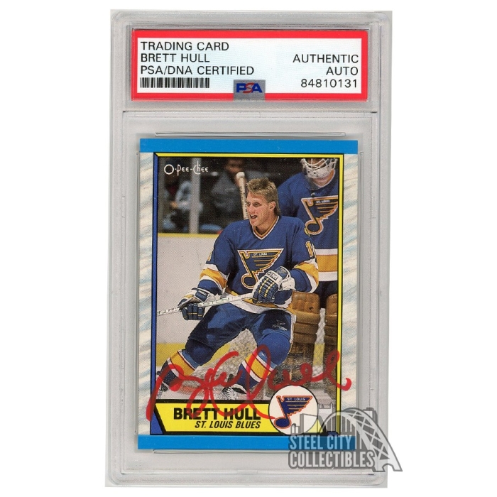 Brett Hull 1989-90 O-Pee-Chee Autograph Card #186 PSA/DNA (Red) | Steel ...