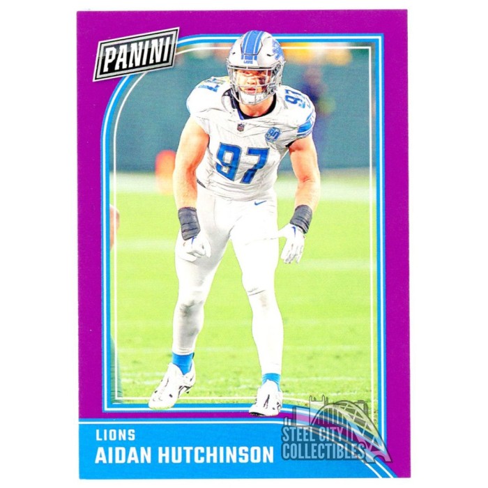 Aidan Hutchinson 2024 Panini Black Friday Purple Card #FB13 10/25 ...