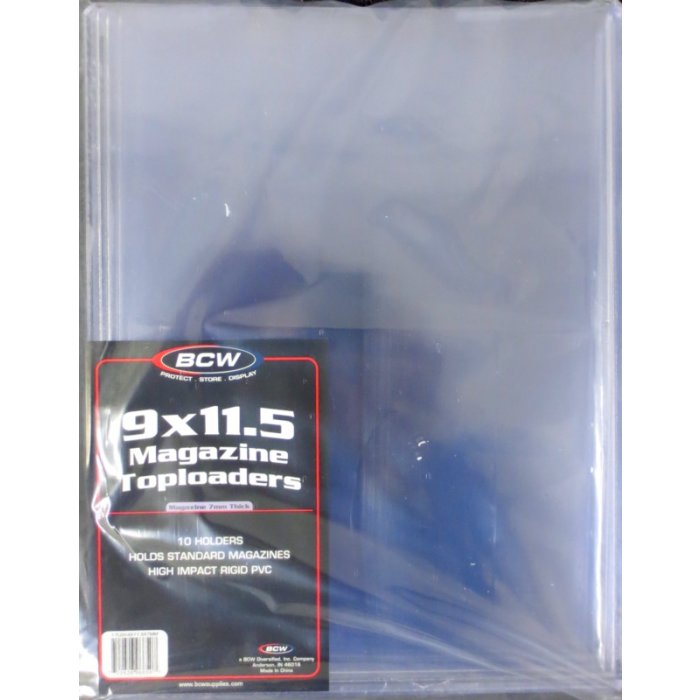 9x11.5 BCW Magazine 7mm Thick Toploader pack of 10 | Steel City ...
