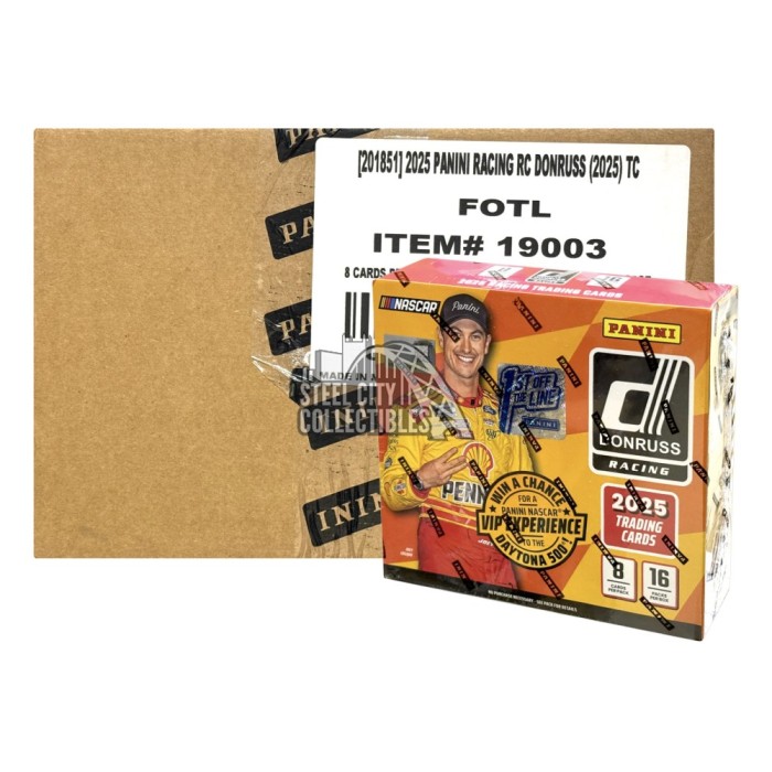 2025 Panini Donruss Racing Hobby 20-Box Case - 1st Off The Line (FOTL) | Steel City Collectibles