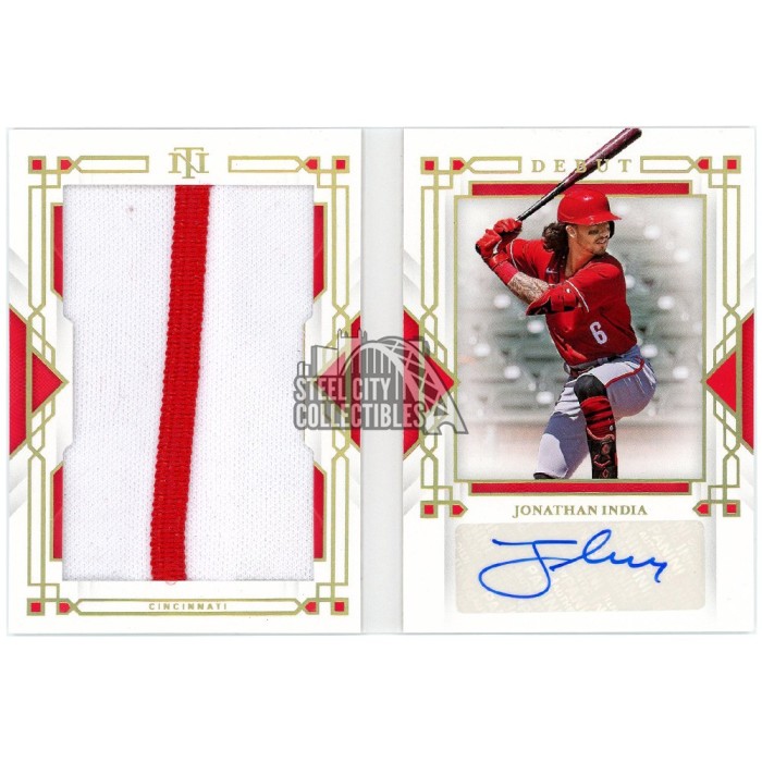Jonathan India 2021 Panini National Treasures Debut Rookie Patch ...