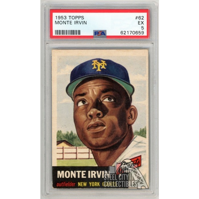 Monte Irvin 1953 Topps Card #62 PSA 5 EX | Steel City Collectibles