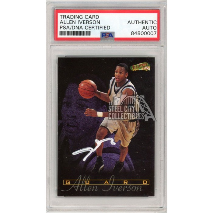 Allen Iverson 1996-97 Score Board All Sports Plus Autograph Rookie Card ...