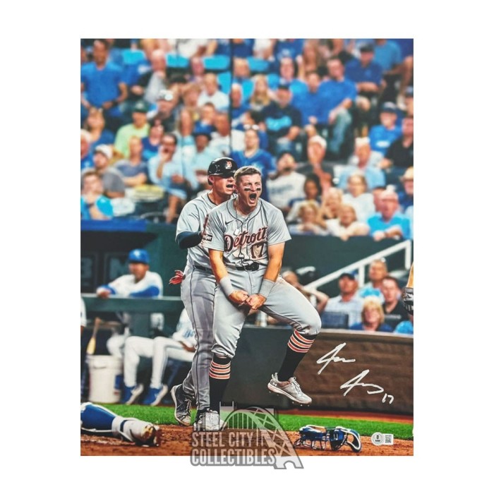 Jace Jung Autographed Detroit Tigers 16x20 Baseball Photo - BAS | Steel ...