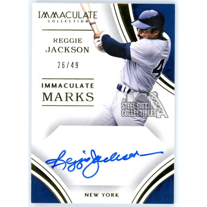 Reggie Jackson 2016 Panini Immaculate Immaculate Marks Auto Card #IM-RJ ...