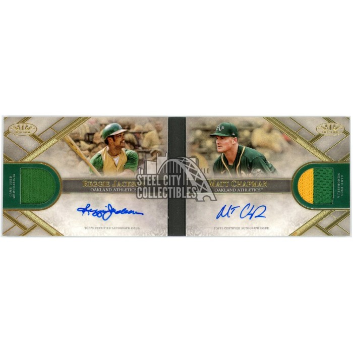 Reggie Jackson Matt Chapman 2021 Tier One Dual Game-Used Patch Auto ...
