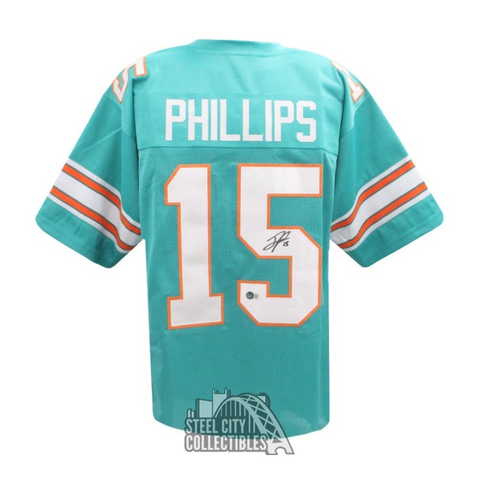 Jaelan Phillips Autographed Miami Custom Football Jersey - BAS (Block ...