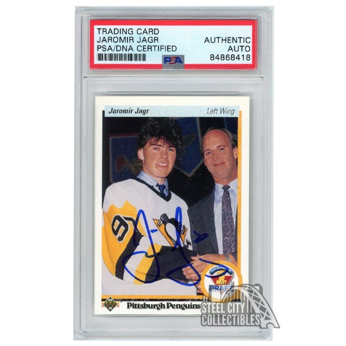 Jaromir Jagr 1990-91 Upper Deck Autograph Rookie Card #356 PSA/DNA ...