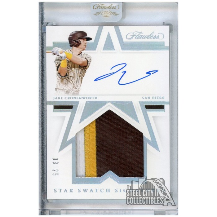 Jake Cronenworth 2021 Panini Flawless Star Swatch Autograph Rookie ...