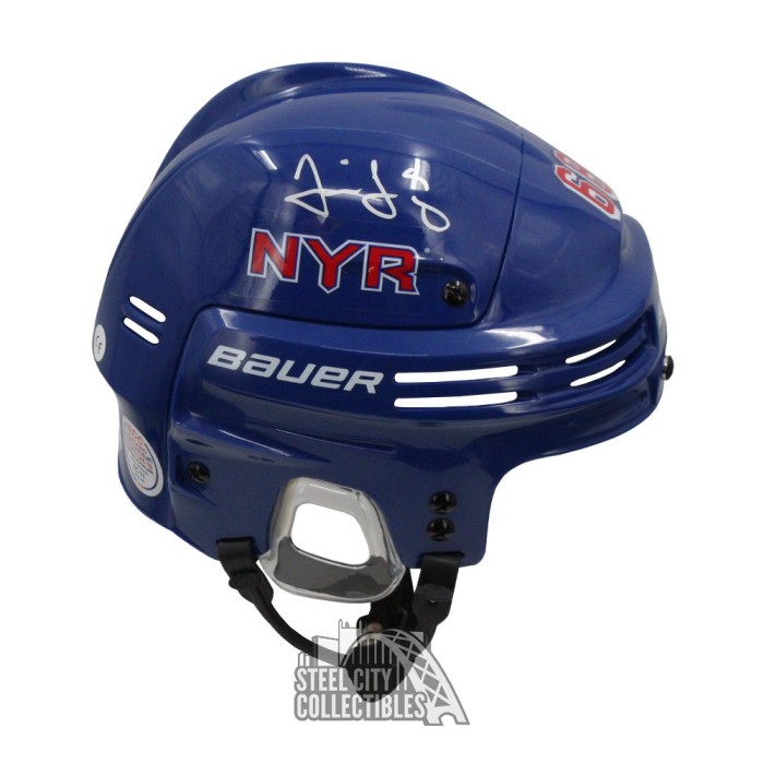 Jaromir Jagr Autographed New York Bauer Blue Full Size Hockey Helmet ...