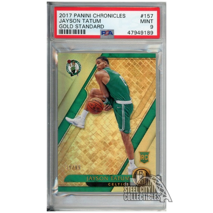 Jayson Tatum 2017 Panini Chronicles Gold Standard Rookie Card #157 19/ ...
