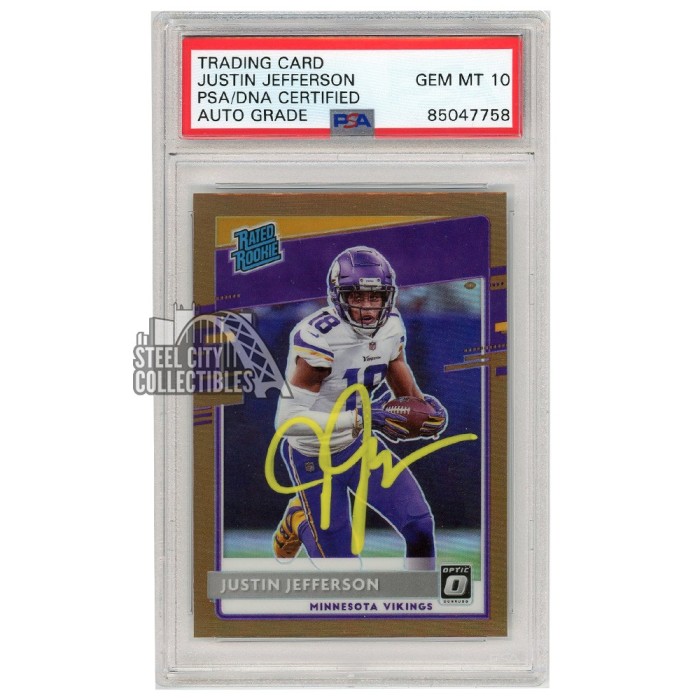 Justin Jefferson 2020 Panini Donruss Optic Rated Rookie Bronze ...