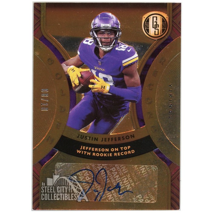 Justin Jefferson 2021 Panini Gold Standard Golden Records Autograph ...