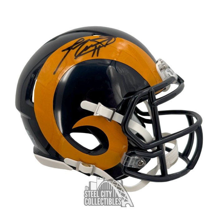 Jim Everett Autographed St Louis Rams Throwback 1981-99 Mini Football ...