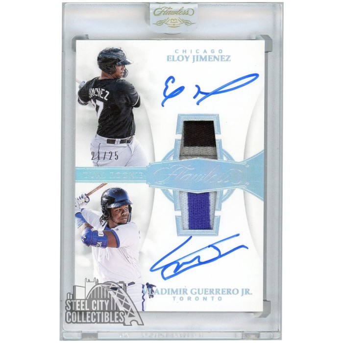 Eloy Jimenez Vladimir Guerrero Jr 2019 Panini Flawless Rookie Dual