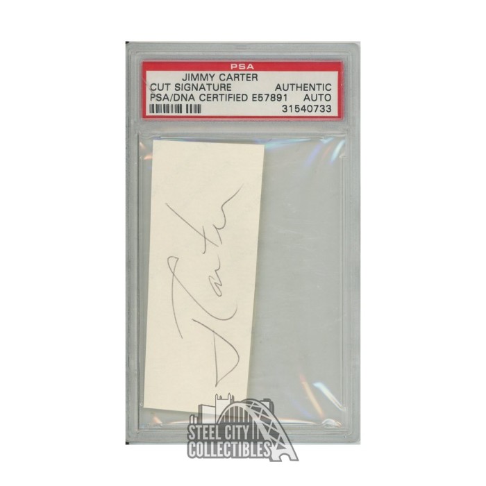 President Jimmy Carter Autographed Cut Signature - PSA/DNA | Steel City ...