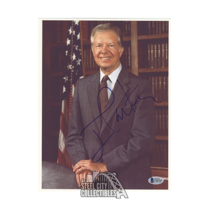 Jimmy Carter Autographed 8.5x11 Photo - BAS (Portrait) | Steel City ...