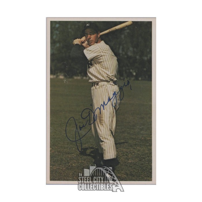 Joe DiMaggio Autographed New York Yankees 3x5 1982 TCMA Trading Card ...