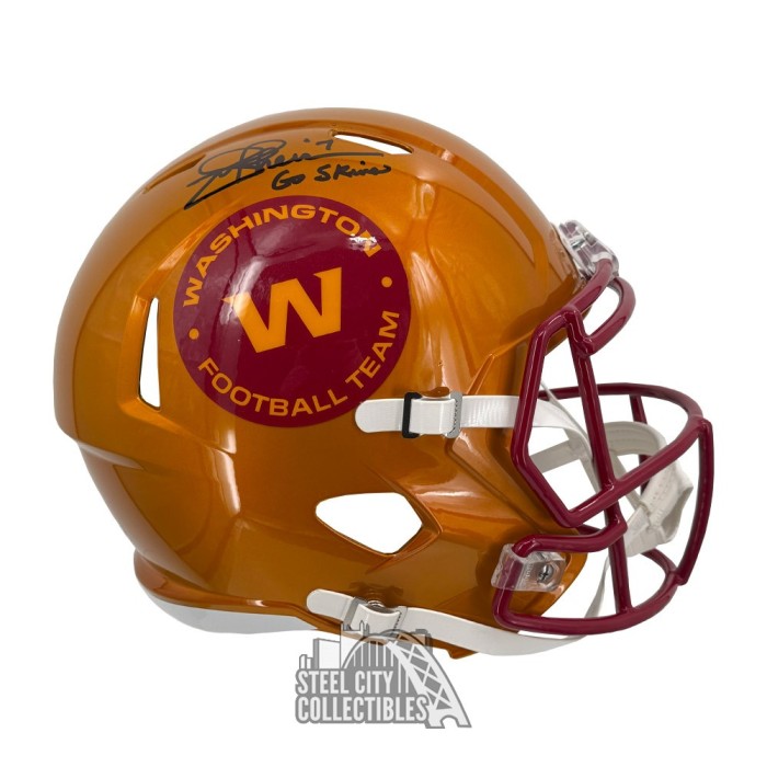 Joe Theismann Go Skins Autographed Washington Flash Replica Full Size ...