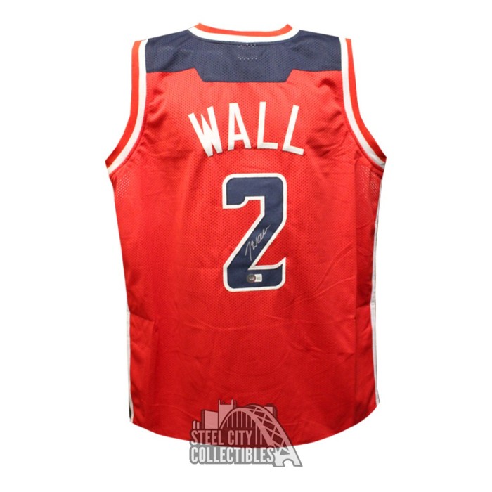 John Wall Autographed Washington Custom Red Basketball Jersey - BAS ...