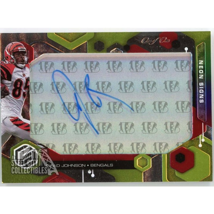 Chad Johnson 2021 Panini Elements Neon Signs Autograph Card #NS-CJO 1/1 ...