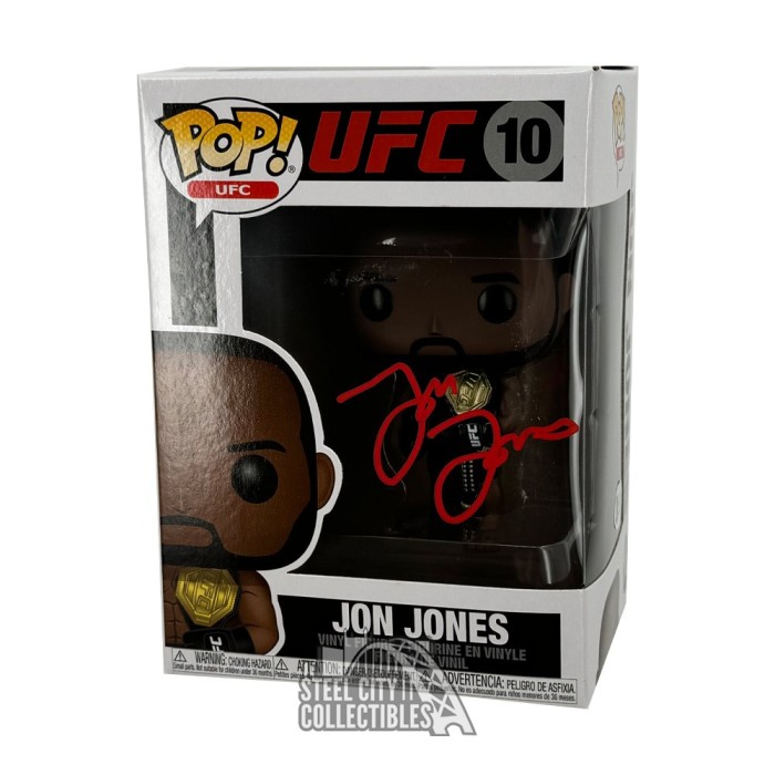 Jon Jones Autographed Funko Pop - BAS (Red Ink) | Steel City Collectibles
