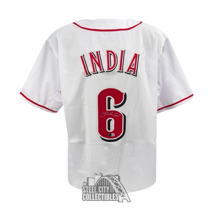 Jonathan India Autographed Cincinnati Custom White Baseball Jersey ...