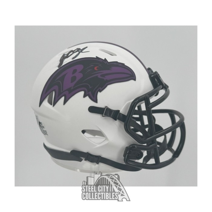 Jonathan Ogden Autographed Baltimore Ravens Lunar Eclipse Mini Football ...