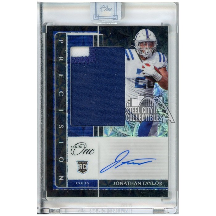 Jonathan Taylor 2020 Panini One Precision Black Autograph Rookie Patch ...