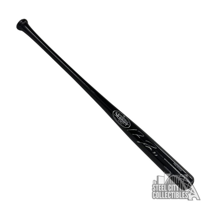Jose Ramirez Autographed Black Louisville Slugger Baseball Bat - JSA ...