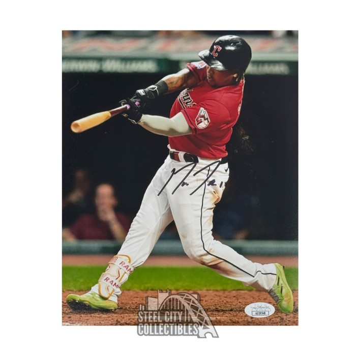 Jose Ramirez Autographed Cleveland 8x10 Baseball Photo - JSA (Damage ...