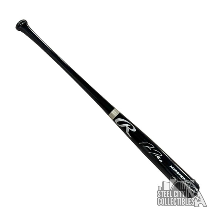 Jose Ramirez Autographed Rawlings Black Baseball Bat - JSA | Steel City ...