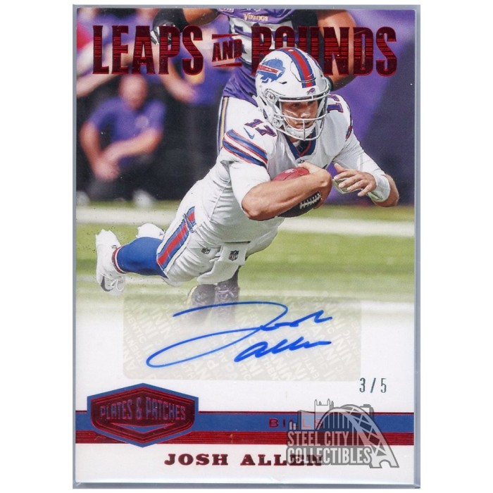 Josh Allen 2019 Panini Plates & Patches Leaps And Bounds Autograph Card ...