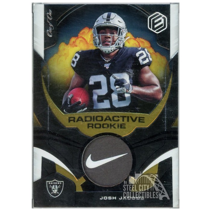 Josh Jacobs 2019 Panini Elements Radioactive Rookie Logo Patch Card #RR ...