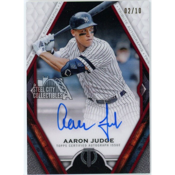 Aaron Judge 2021 Topps Tribute Red Autograph Card #TA-AJ 2/10 | Steel ...